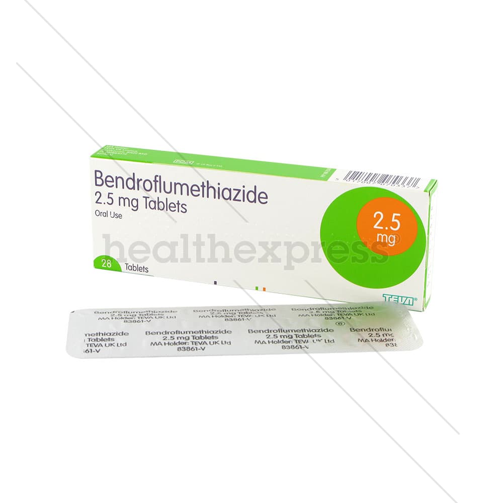 ᐅ Bendroflumethiazide • Tabletter imod forhøjet blodtryk • HealthExpress®