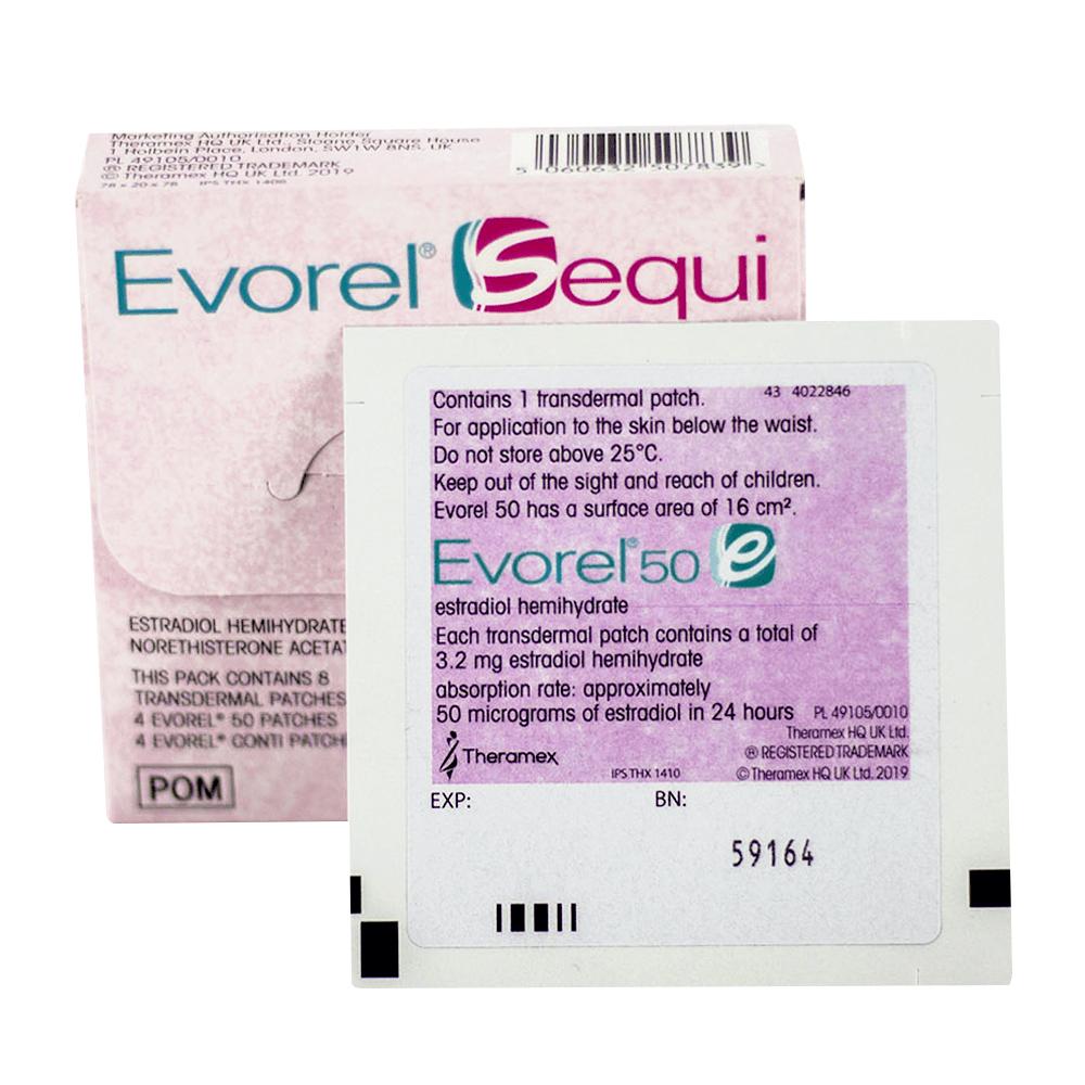 ᐅ Buy Evorel Sequi Patches Online • HRT • HealthExpress® UK