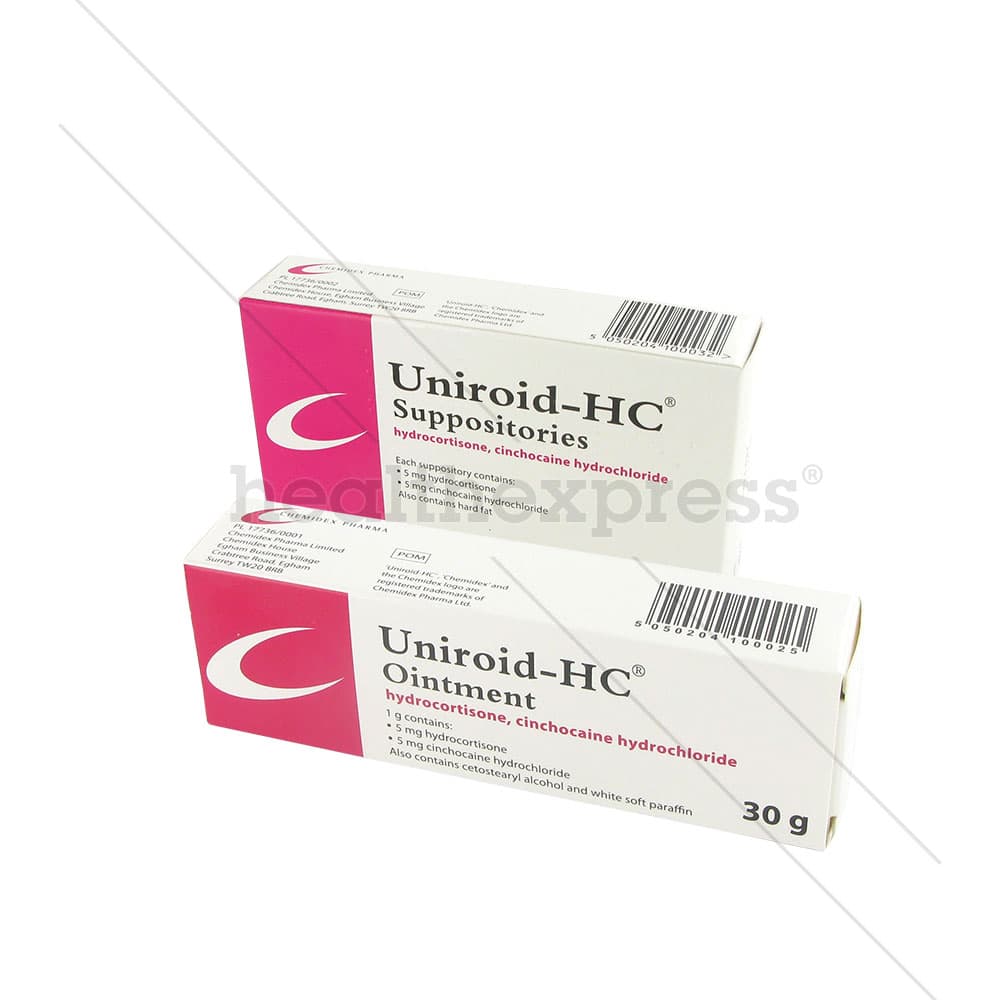 ᐅ Buy Uniroid HC Ointment & Suppositories • HealthExpress® UK